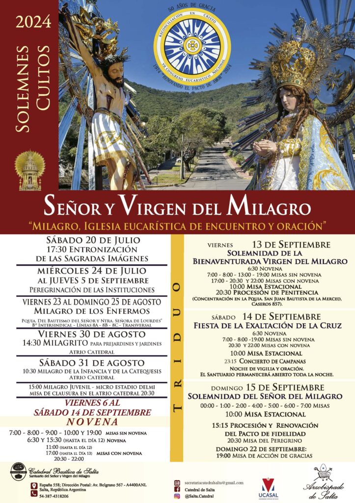 Solemnes Cultos del Señor y Virgen del Milagro – Arzobispado de Salta